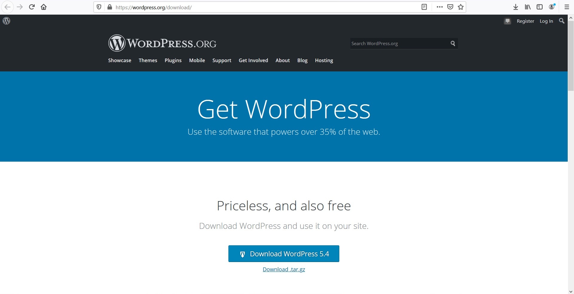 wordpress installation in localhost in windows